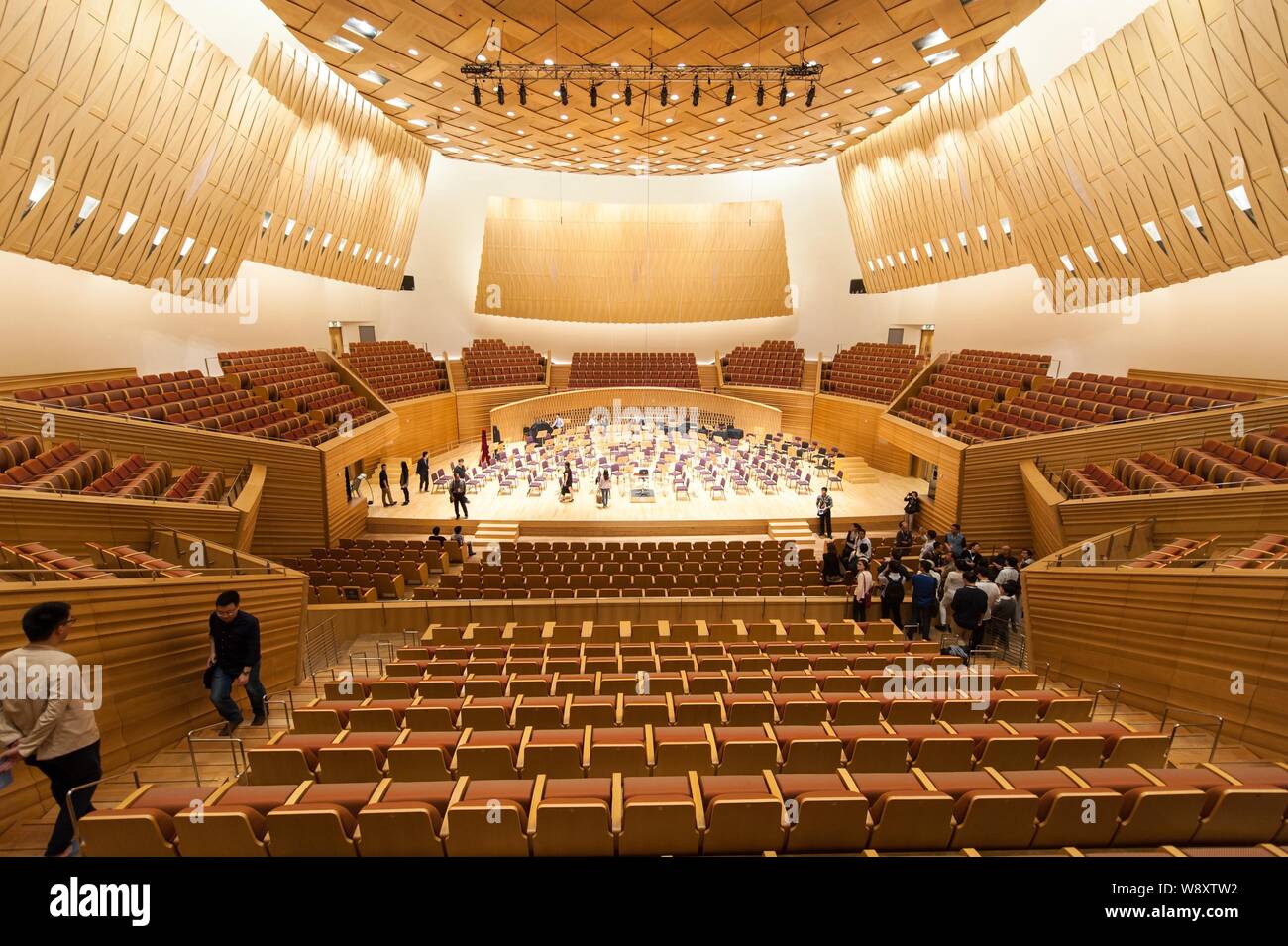 Interior view of a concert hall of the Shanghai Symphony Orchestra Hall ...