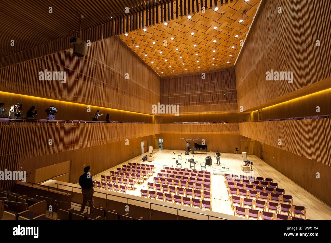 Interior view of a concert hall of the Shanghai Symphony Orchestra Hall ...