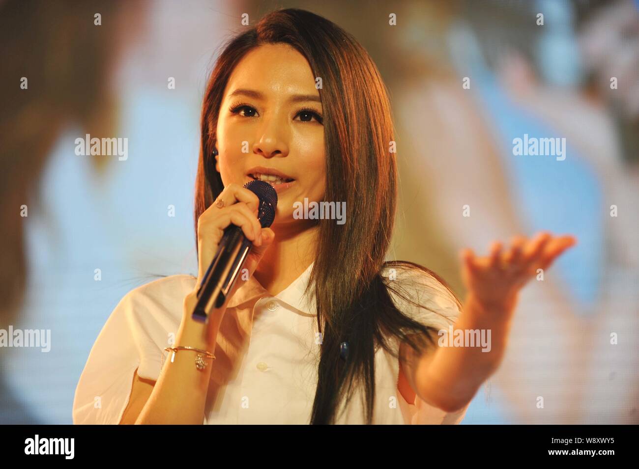 Taiwanese singer Hebe Tien Fu-chen of pop girl group S.H.E performs ...