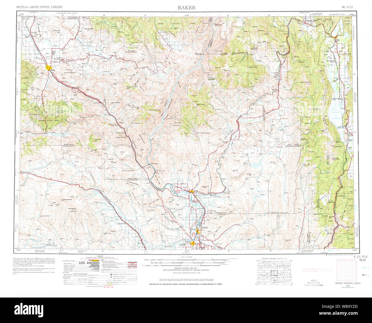 Map of baker Cut Out Stock Images & Pictures - Alamy