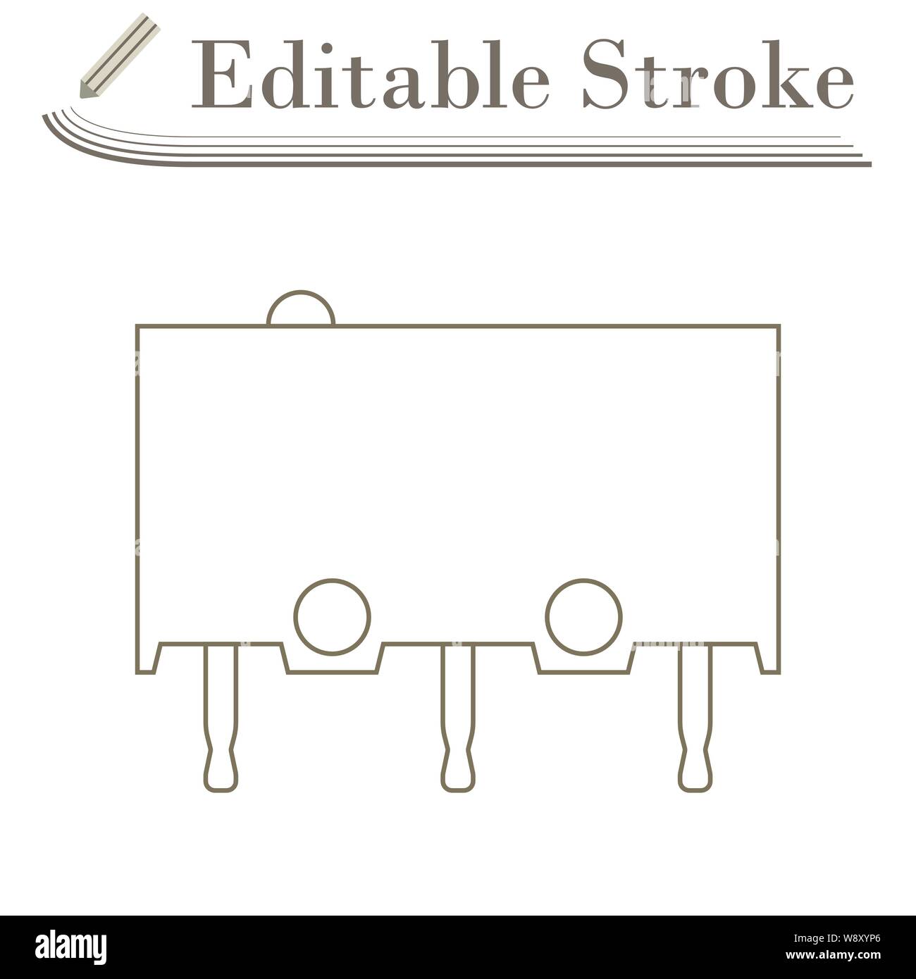 Micro Button Icon Icon. Editable Stroke Simple Design. Vector ...