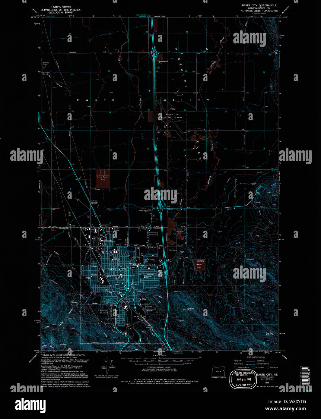 Baker city oregon map hi-res stock photography and images - Alamy