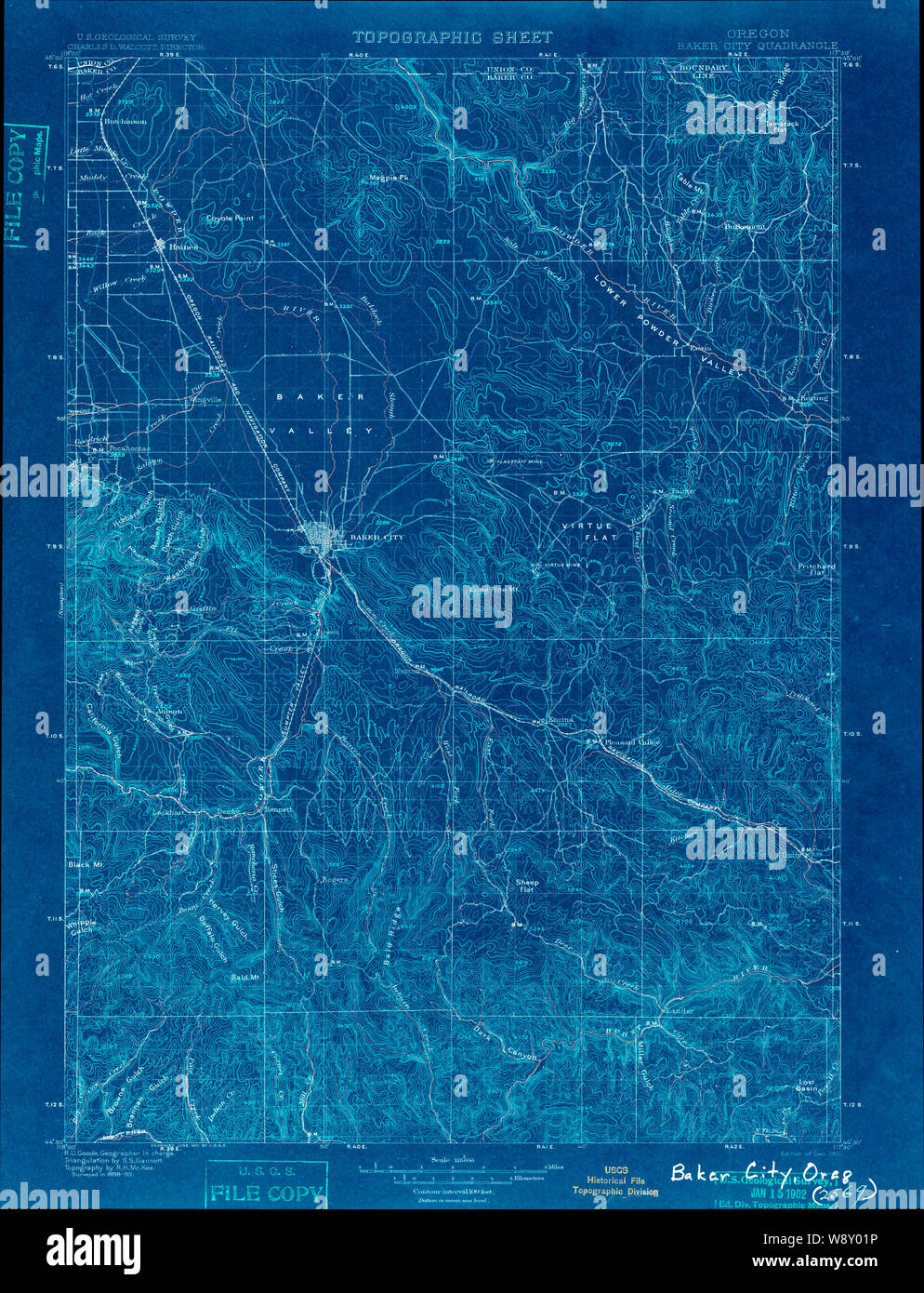 Baker city oregon map hi-res stock photography and images - Alamy