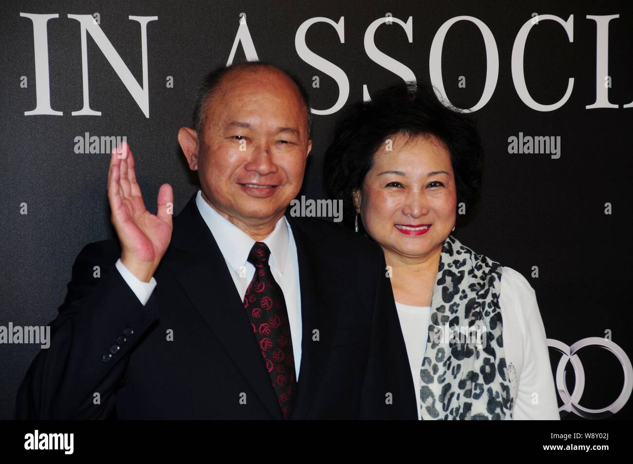 Hong Kong director John Woo, left, and his wife Annie Woo pose on the ...