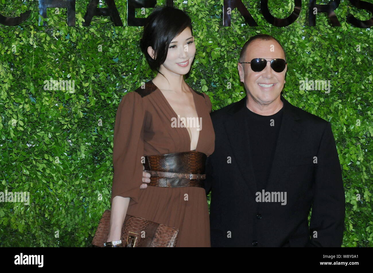 Taiwanese model and actress Lin Chi-ling, left, poses with American ...