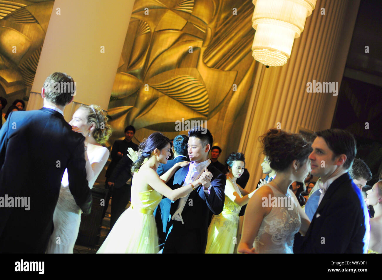 Participants dance at the 3rd Shanghai International Debutante Ball at ...