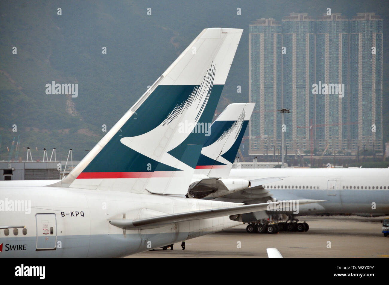 --FILE--Jet planes of Cathay Pacific Airways are pictured at the Hong ...
