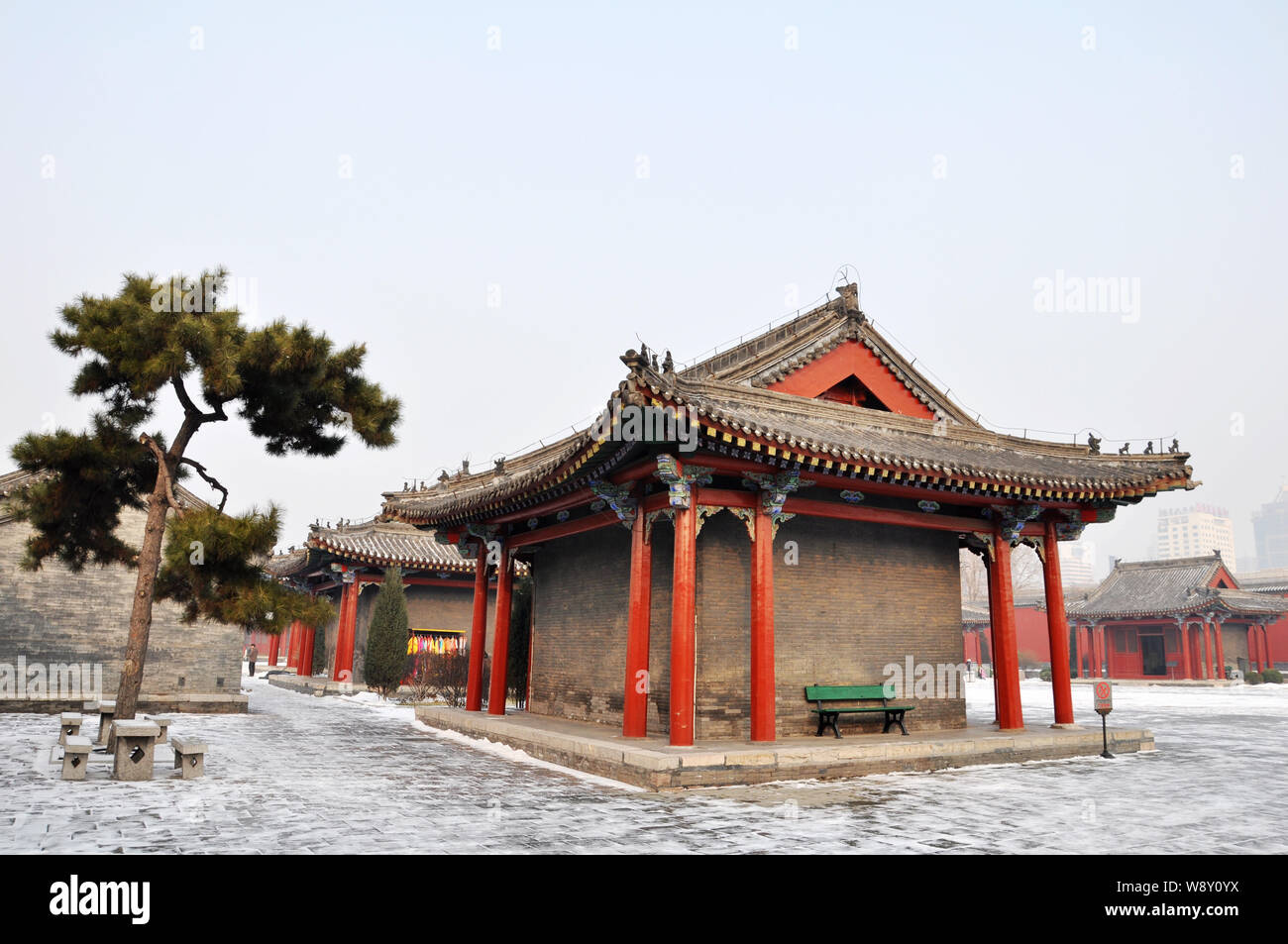 View of palaces in the Mukden Palace, also known as the Shenyang ...