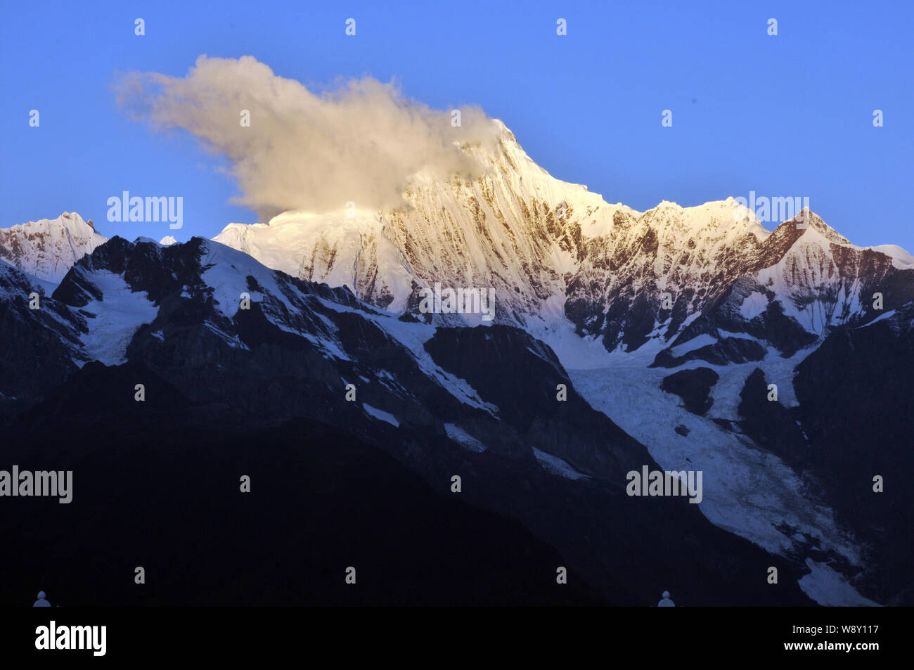 View of Mainri Snow Mountains in Deqin county at the Three Parallel ...