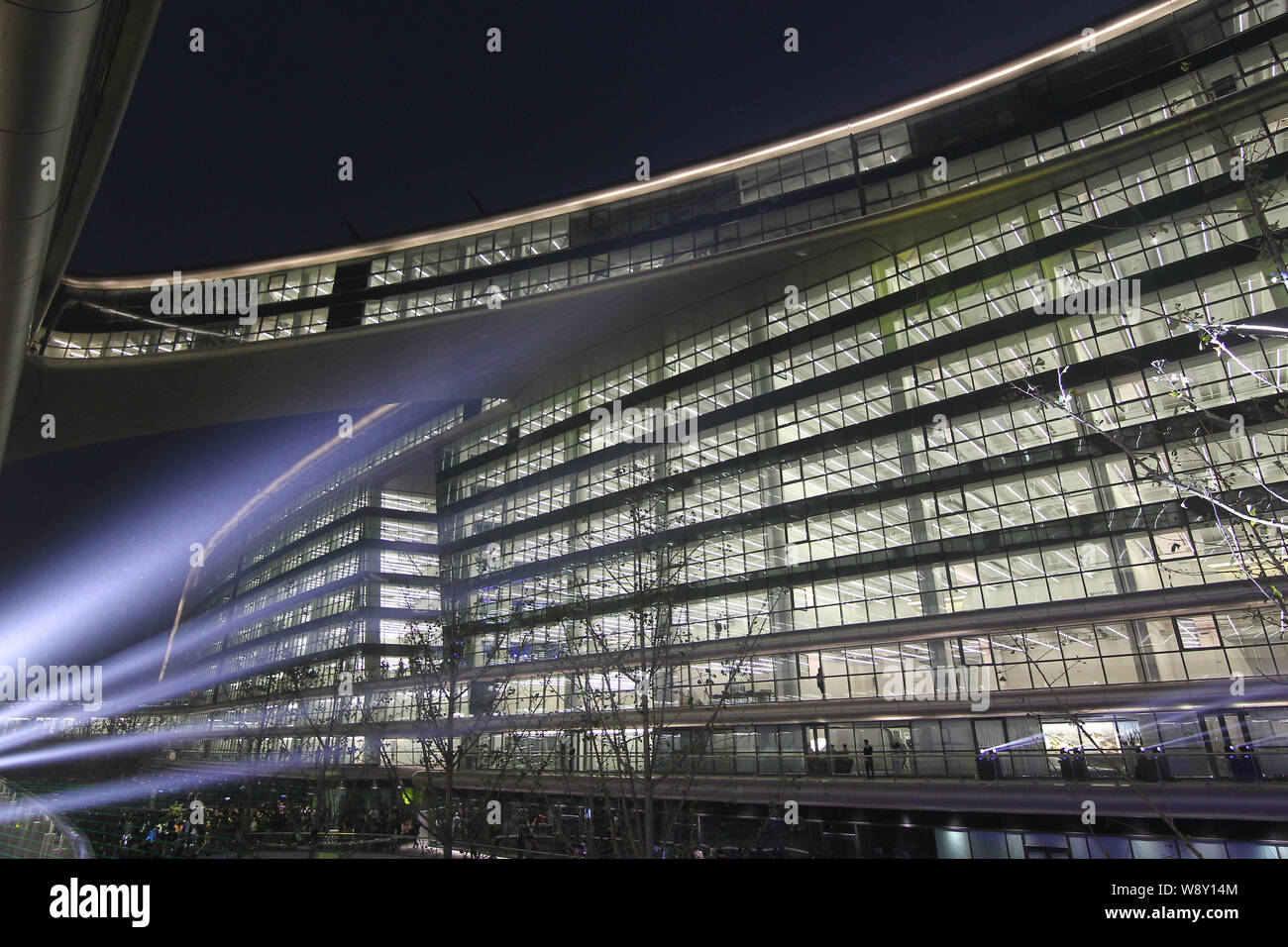 Night view of Sky Soho of SOHO China in Shanghai, China, 1 November ...