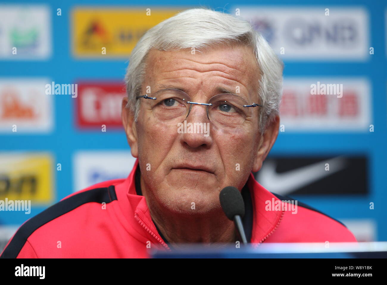 Italian soccer coach Marcello Lippi of Chinas Guangzhou Evergrande FC ...