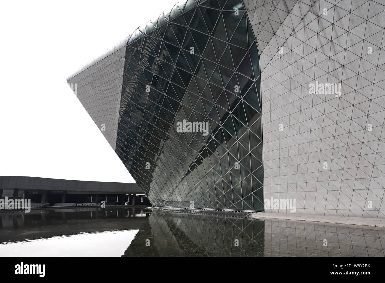 Exterior view of the Guangzhou Opera House in Guangzhou city, south ...