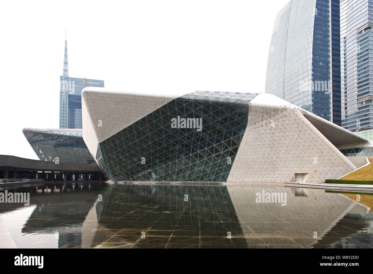 Exterior view of the Guangzhou Opera House in Guangzhou city, south ...