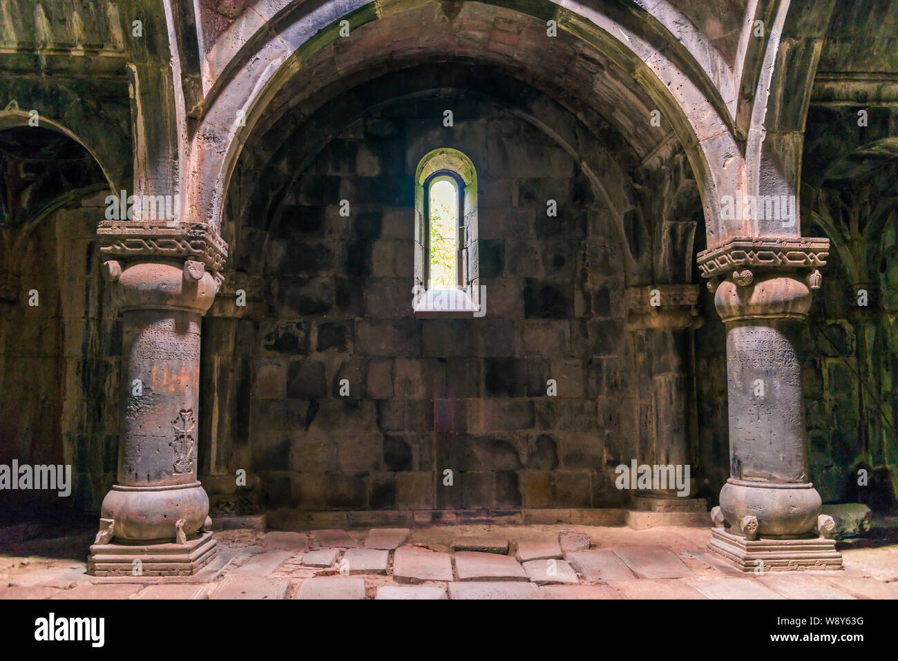 Arch interior of the monastery Sanahin in Armenia, UNESCO heritage ...