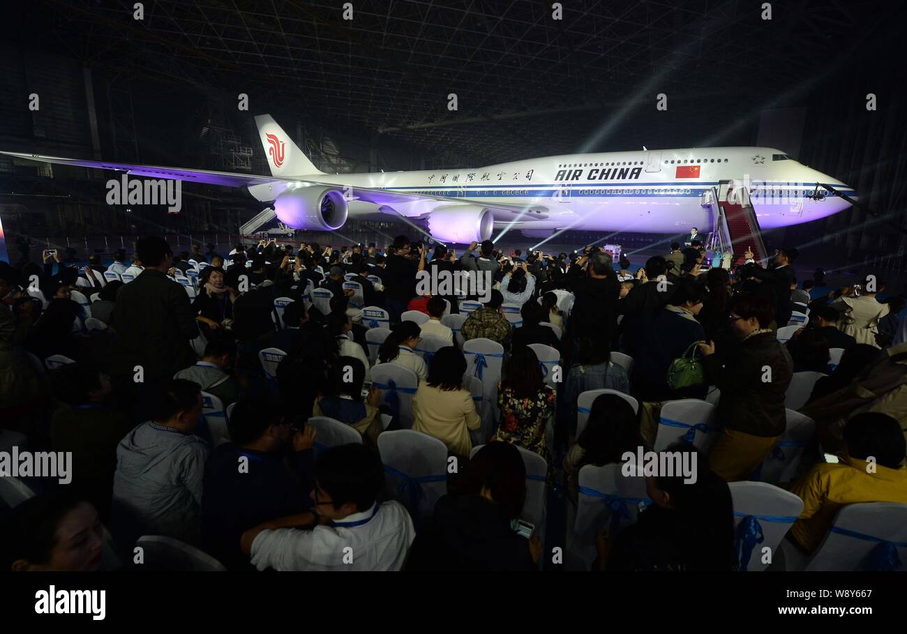 A Boeing 747-8 is displayed during a Boeing 747-8's launch event by Air ...