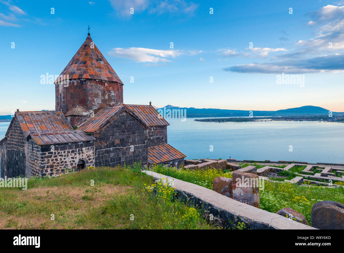 Armenia’s famous heritage, Lake Sevan and view of Sevanavank Monastery Stock Photo - Alamy