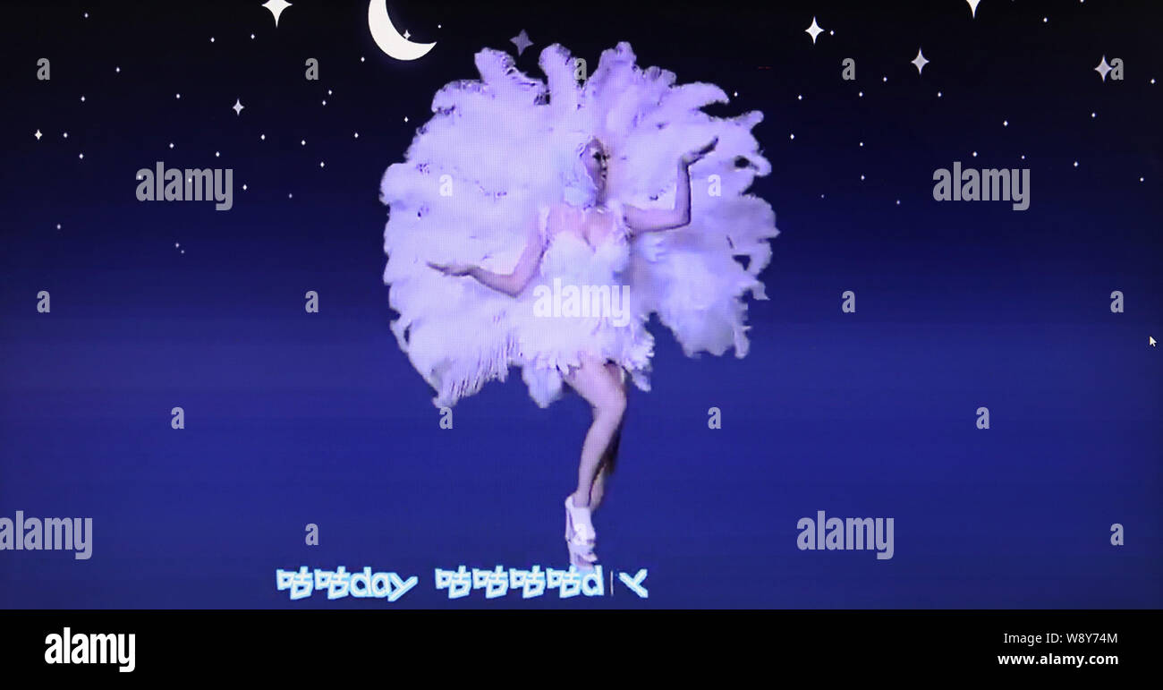 In this screenshot taken on 17 November 2014, Chinese pop singer Wang ...