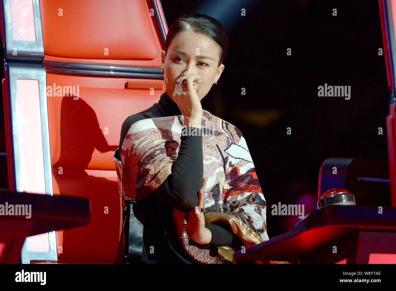 In this handout picture, Chinese singer and judge Na Ying attends the ...