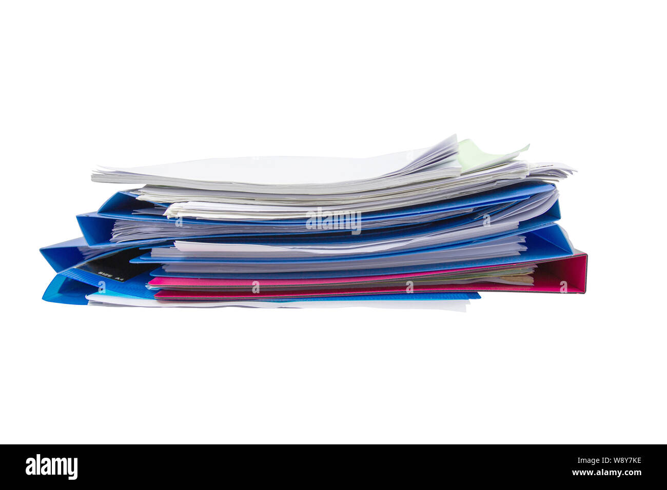 blue files folder retention of contracts isolated on white background ...