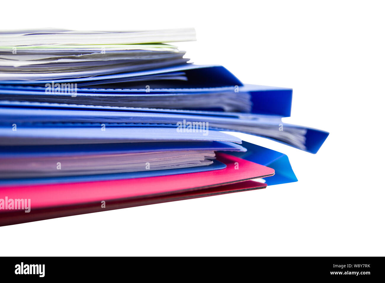 blue files folder retention of contracts isolated on white background ...