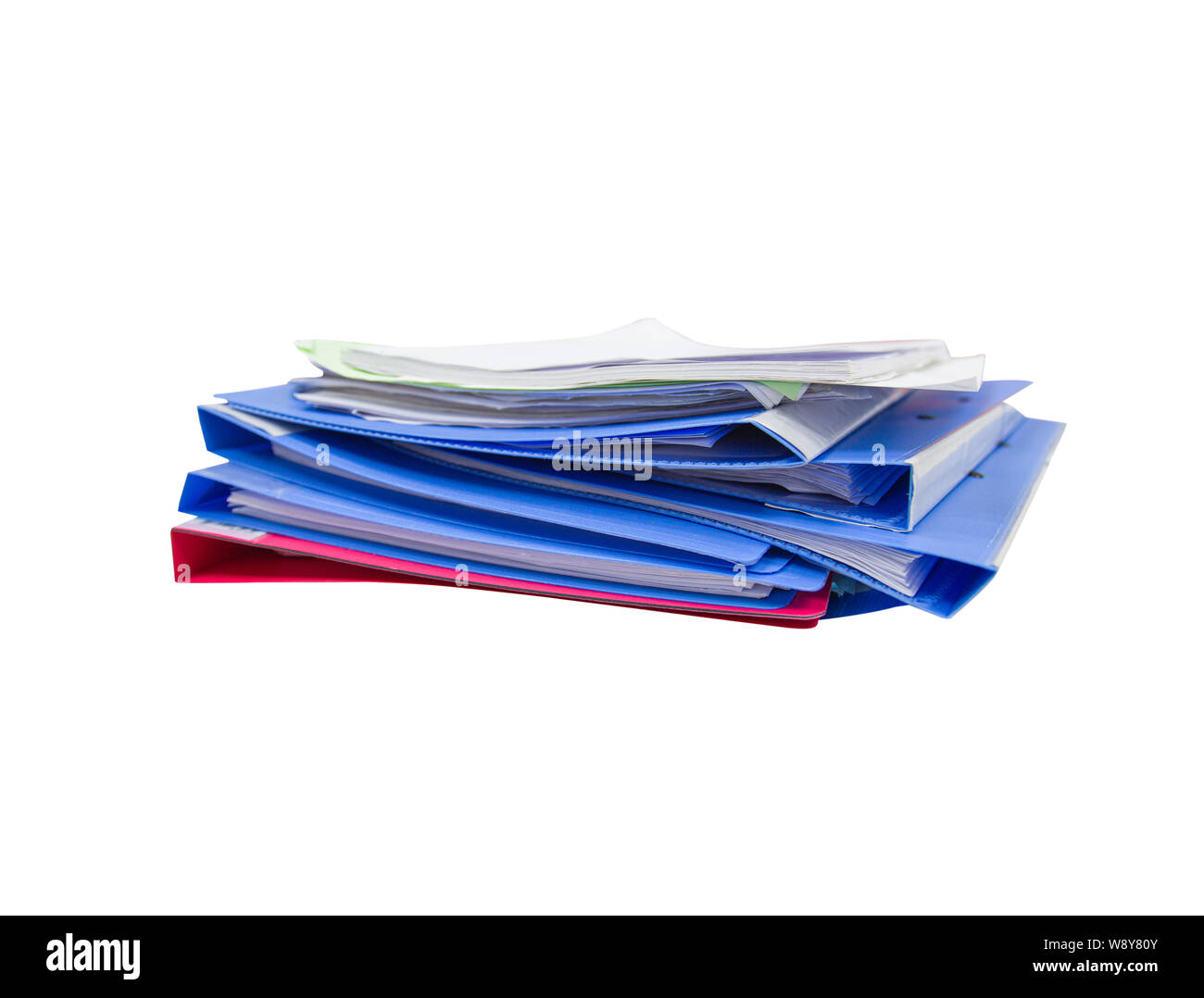 blue files folder retention of contracts isolated on white background ...