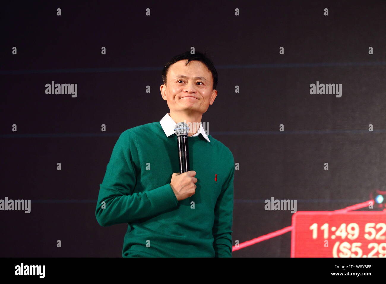 --FILE--Jack Ma Yun, Chairman of Alibaba Group, is pictured in front of ...