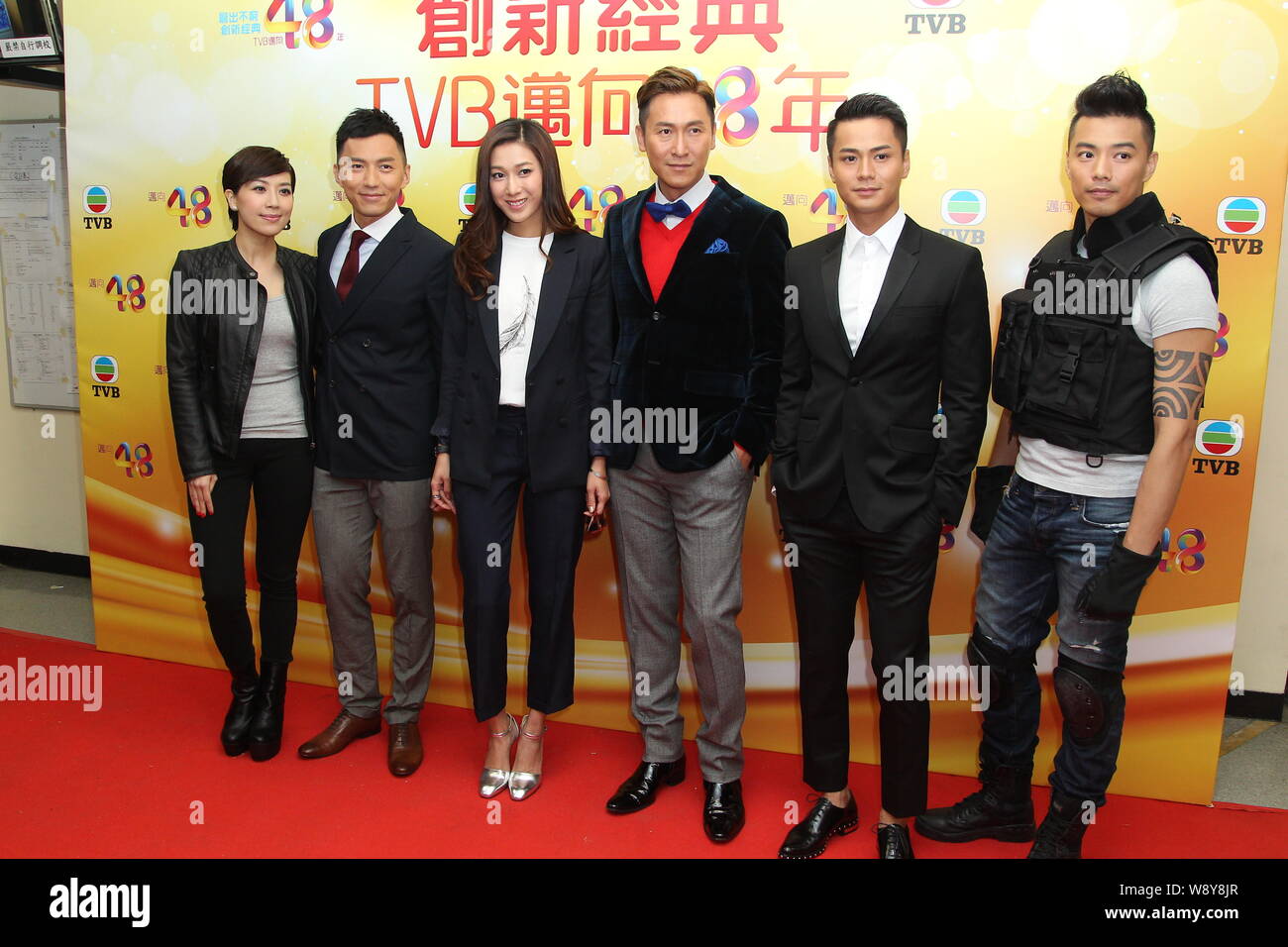(From left) Hong Kong actress Mandy Wong, actor Benjamin Yuen, actress ...