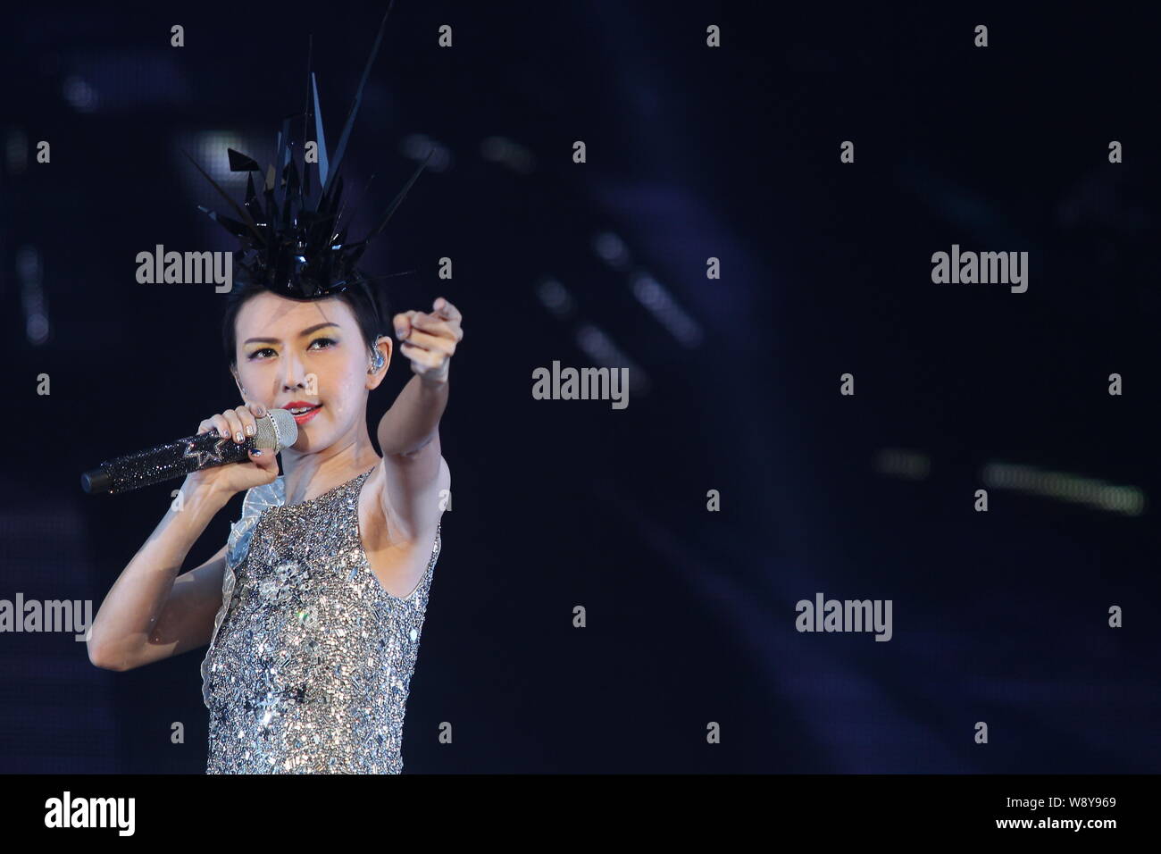 Singaporean singer Stefanie Sun performs during her Kepler World Tour ...