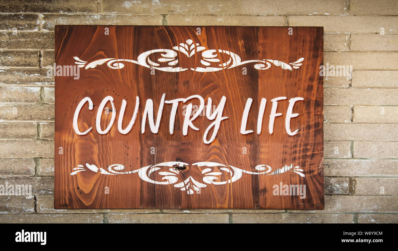Street Sign the Direction Way to Country Life Stock Photo - Alamy