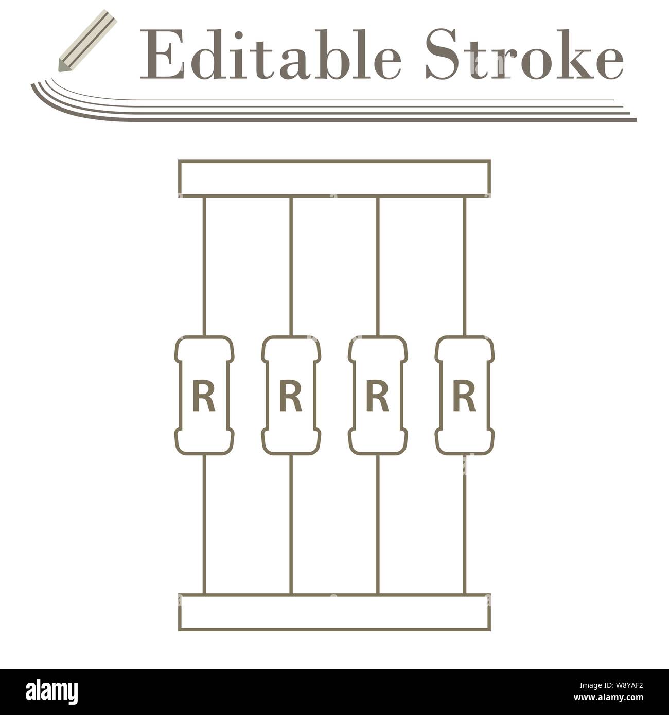 Resistor diagram icon simple hi-res stock photography and images - Alamy