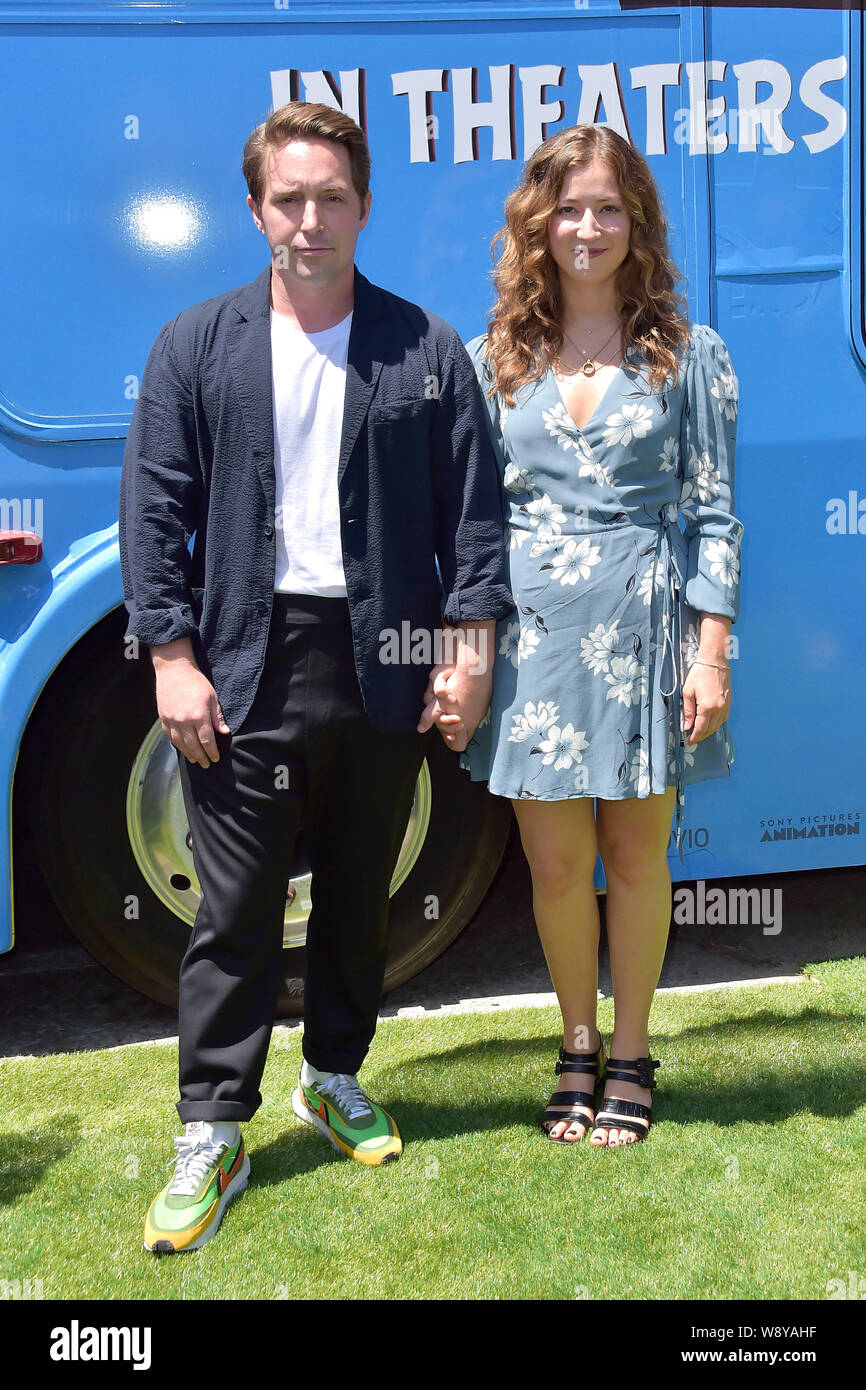 Los Angeles, USA. 10th Aug, 2019. Beck Bennett with wife Jessy Hodges ...