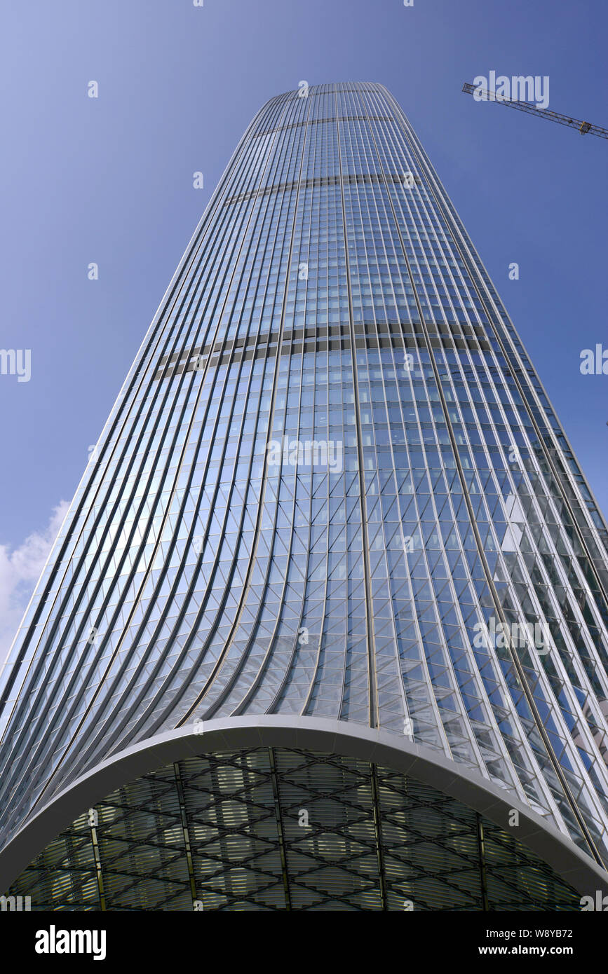 --FILE--Worms eye view of the KK 100 (Kingkey 100) tower where the St ...