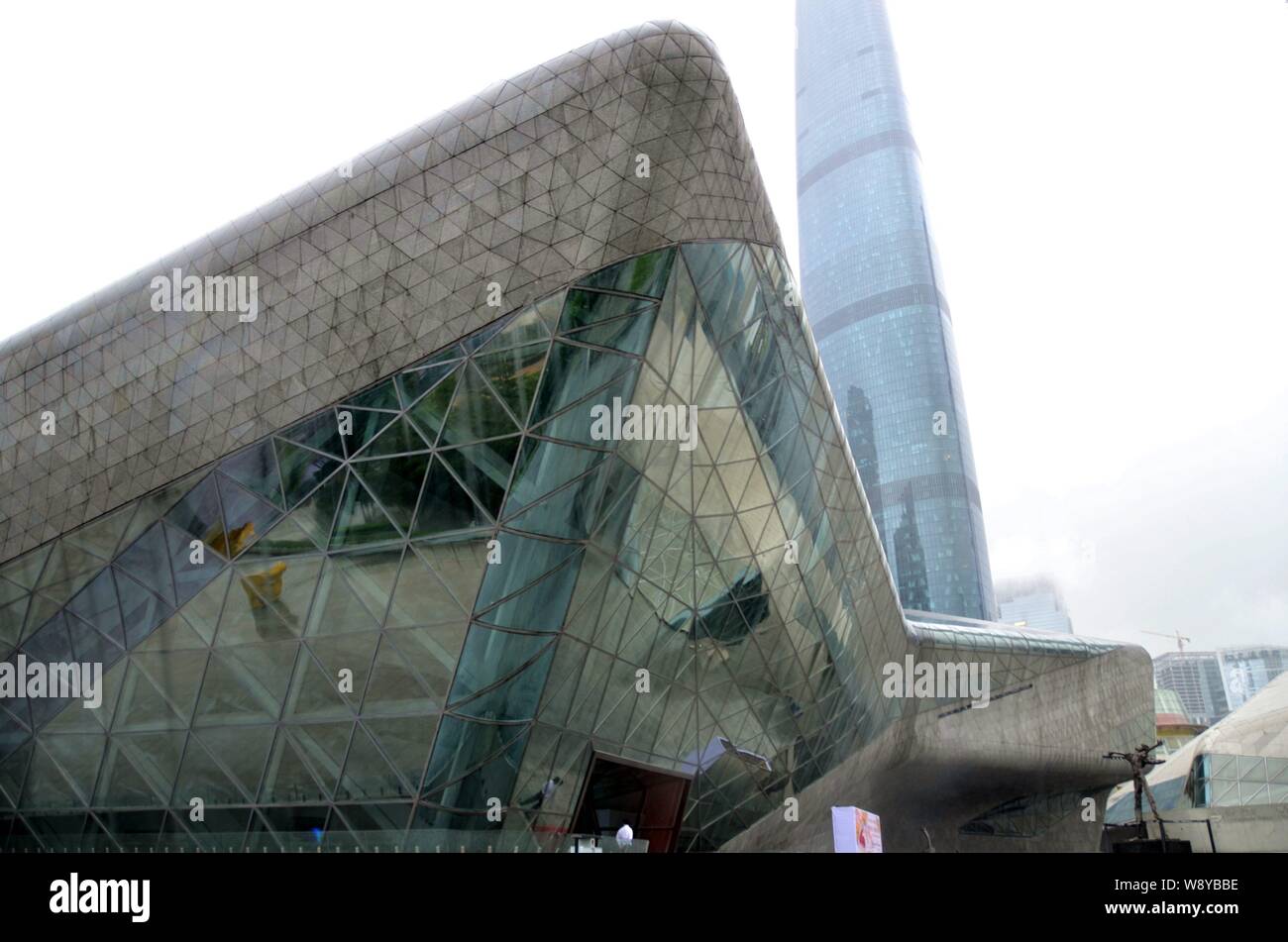 Exterior view of the Guangzhou Opera House in Guangzhou city, south ...