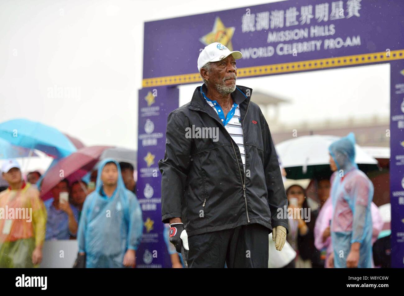 American actor Morgan Freeman looks during the 2014 Mission Hills World ...