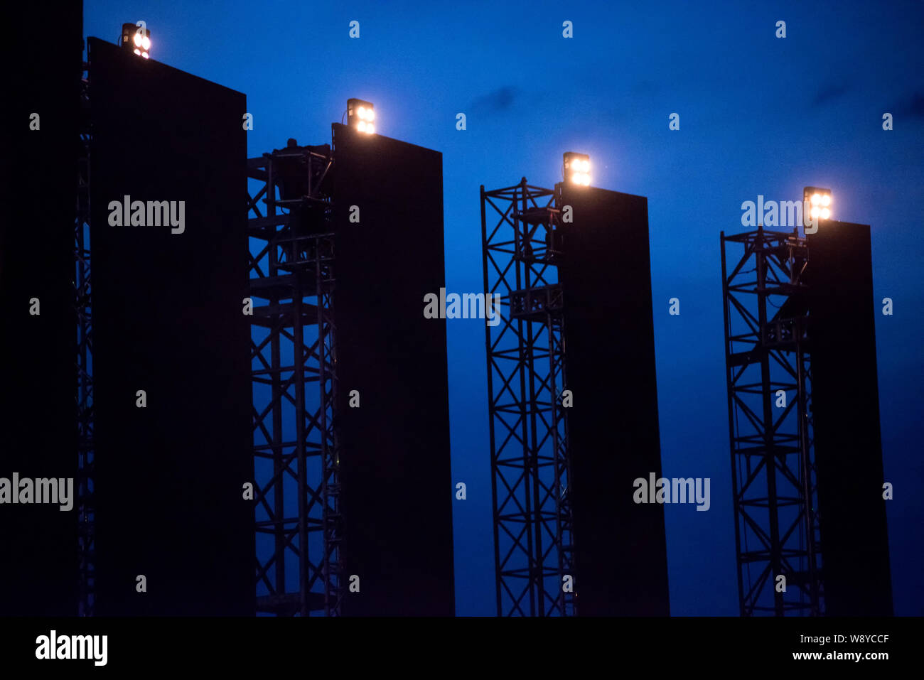 Concert led screen display at music festival Stock Photo - Alamy