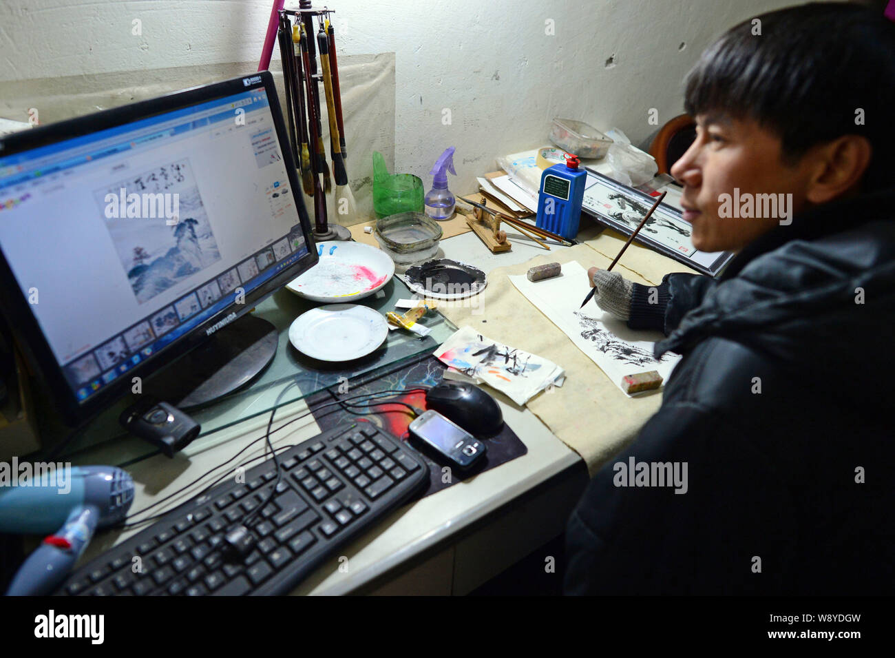 Handicapped artist hi-res stock photography and images - Alamy