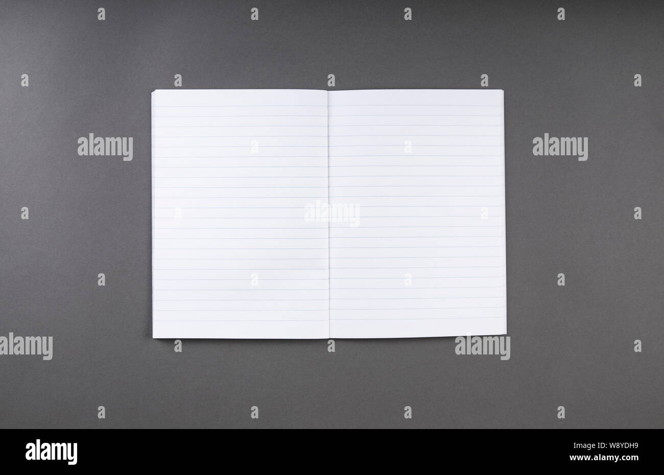 Open notebook with blank pages. Identity template Stock Photo - Alamy