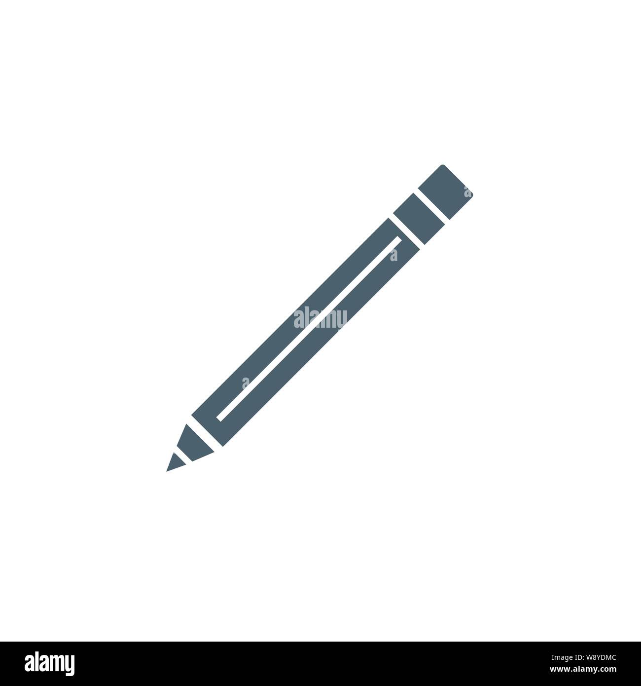 Pencil related vector glyph icon Stock Vector Image & Art - Alamy