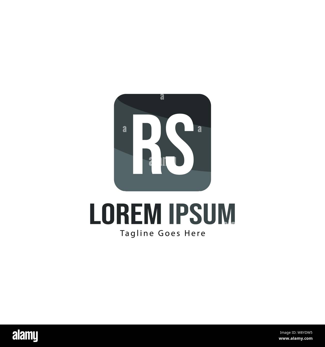 Initial RS logo template with modern frame. Minimalist RS letter logo ...