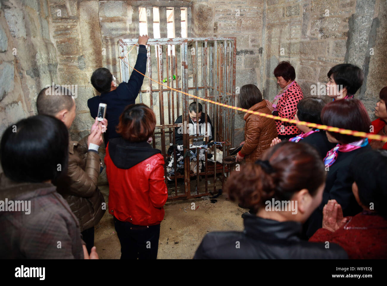 Mentally ill in a cage hi-res stock photography and images - Alamy