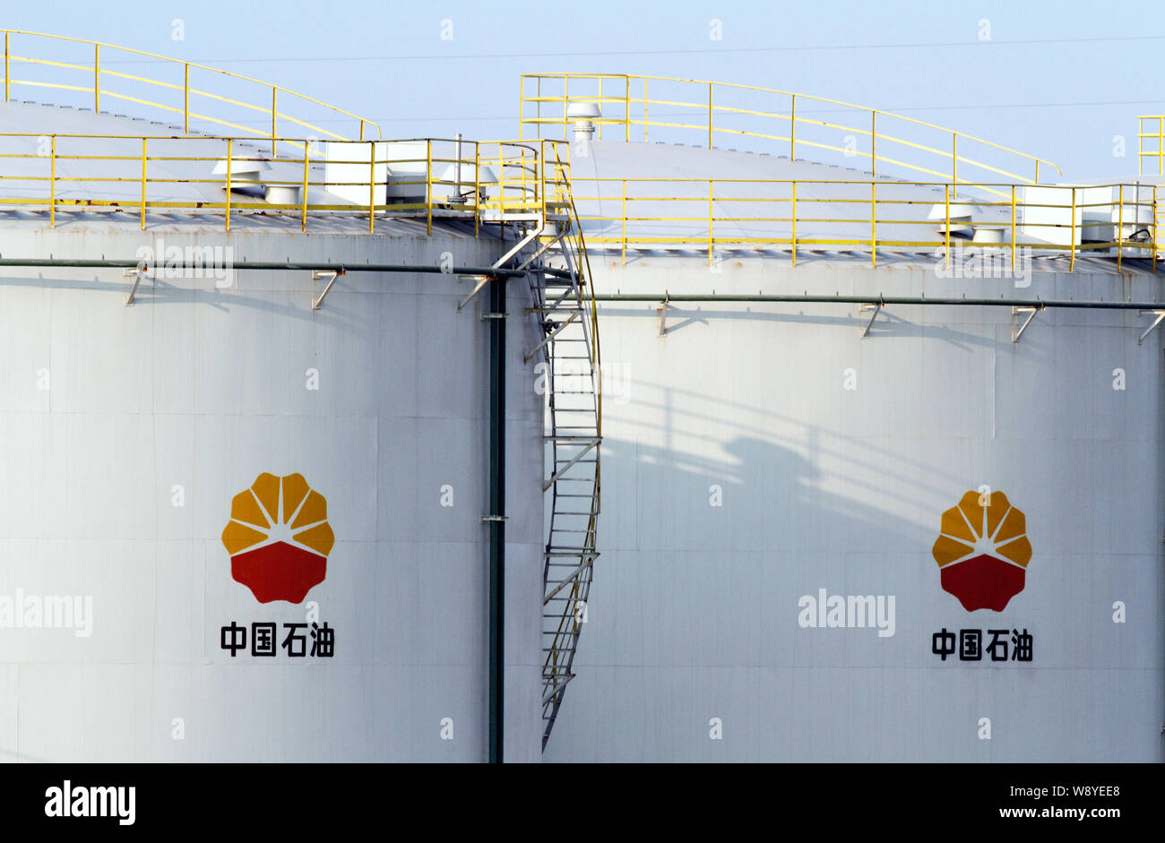 --FILE--Oil tanks are pictured at an oil storage base of CNPC (China ...