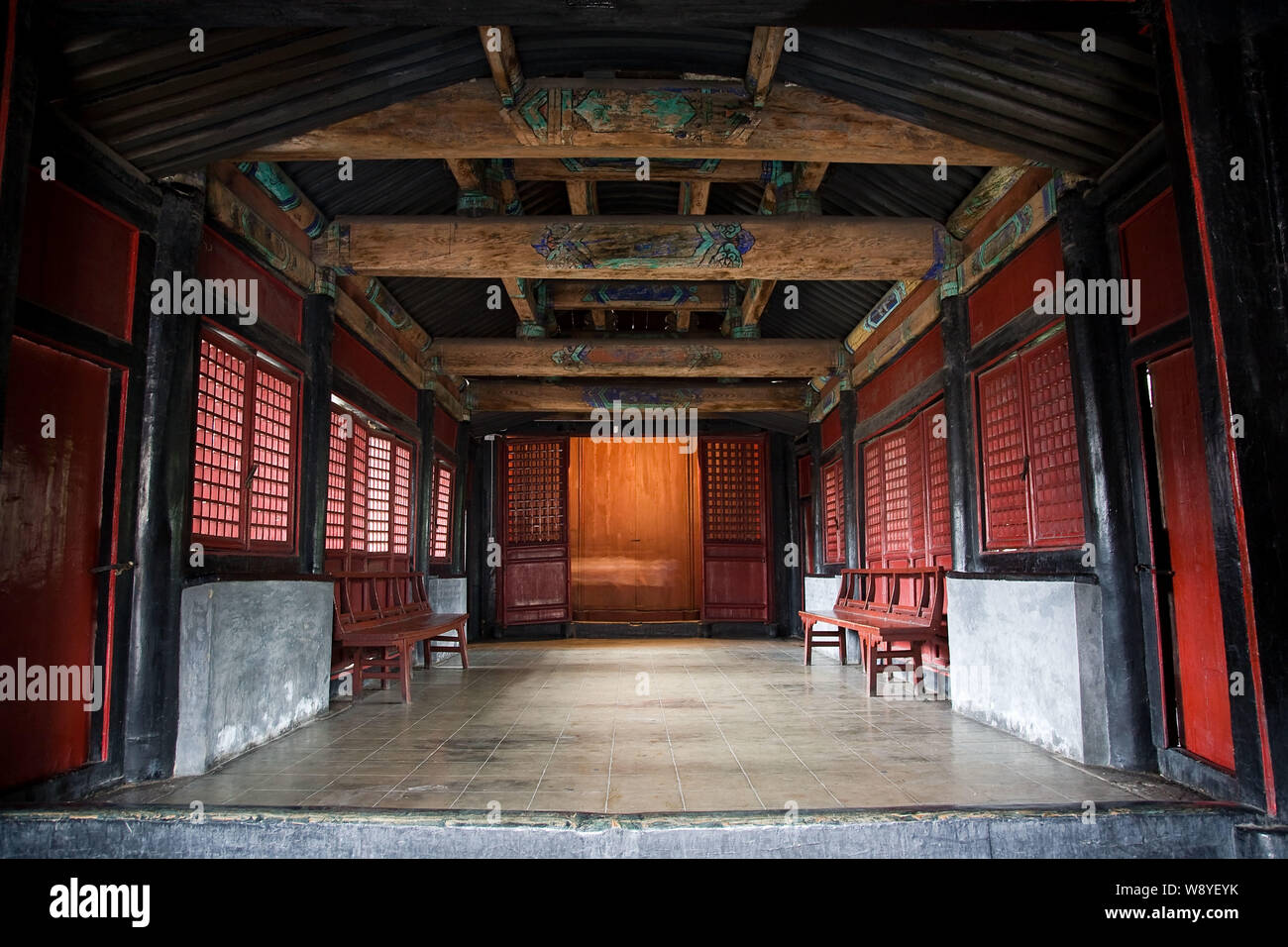 View of a hall in the Kong Family Mansion in Qufu city, east Chinas ...