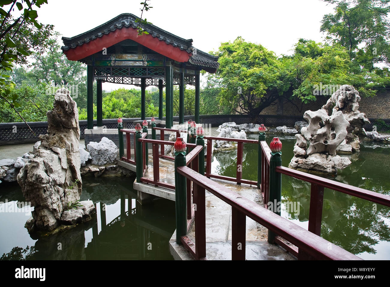 View of the Back Garden, also known as the Tieshan Garden in the Kong ...