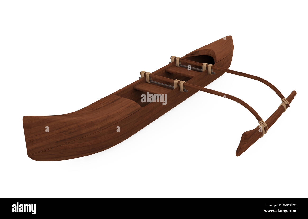 Outrigger Boat Isolated Stock Photo - Alamy
