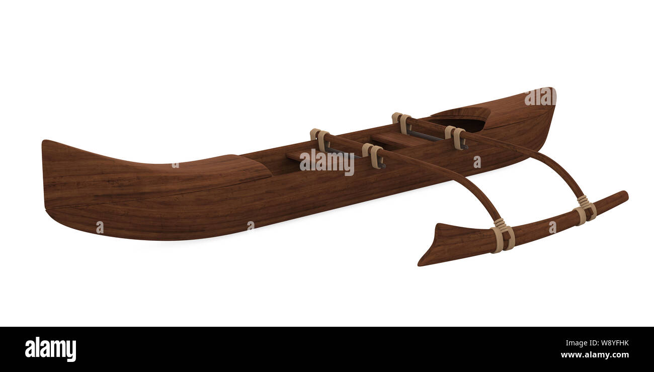 Outrigger Boat Isolated Stock Photo - Alamy