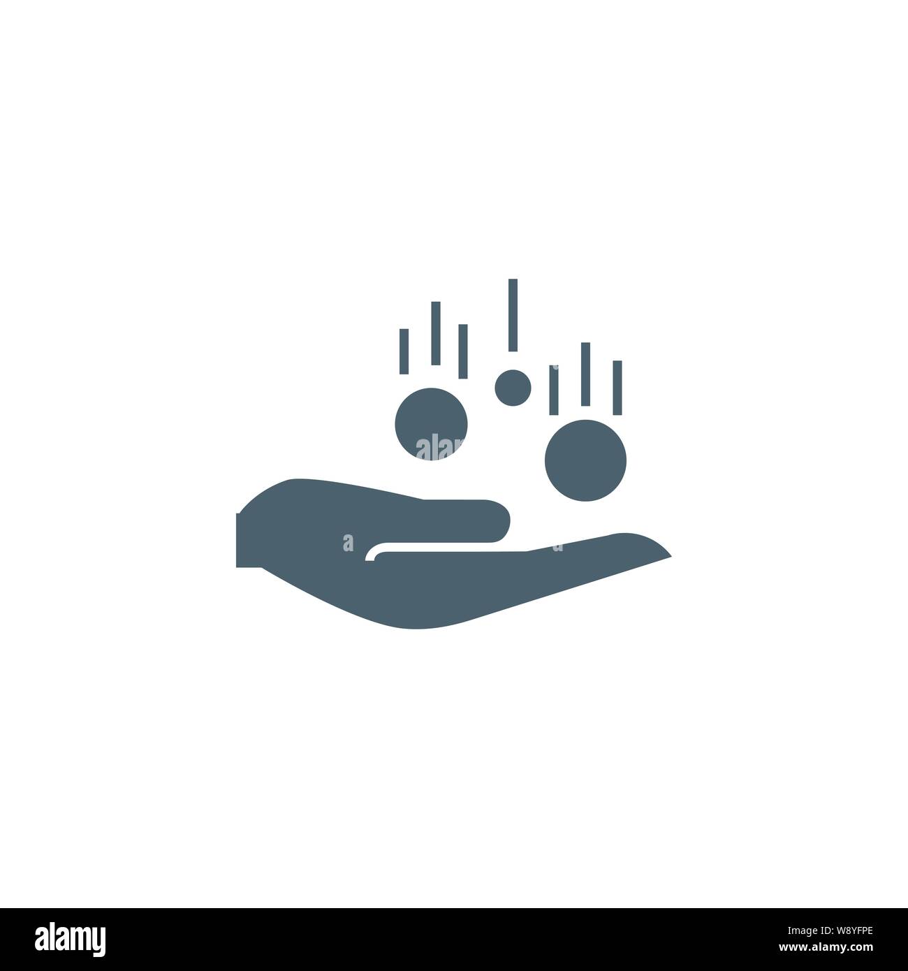 Coin in hand related Stock Vector Images - Alamy