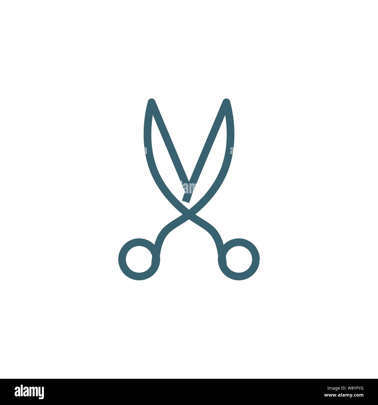 Scissors glyph icon symbol Stock Vector Images - Alamy