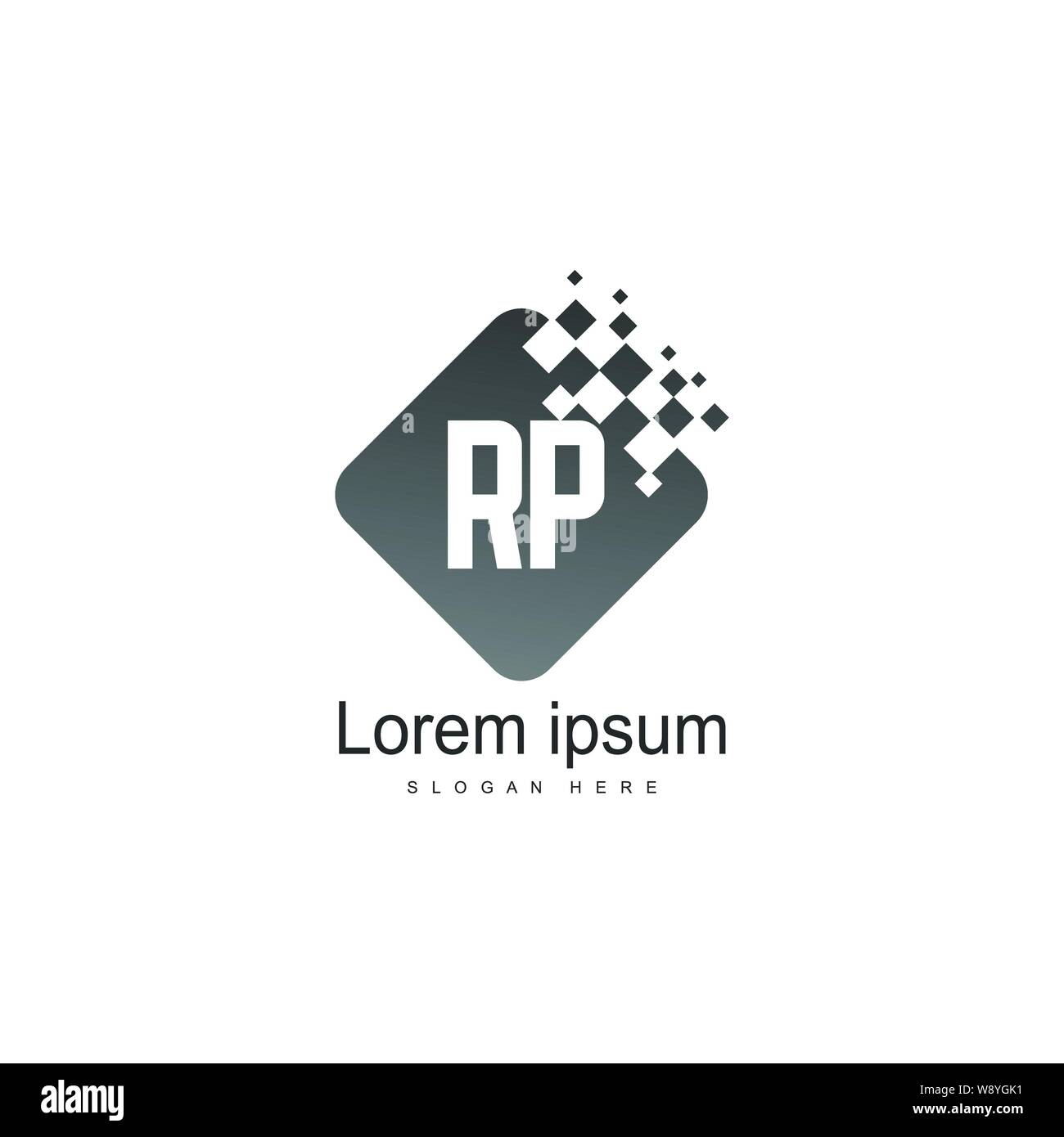 Initial RP logo template with modern frame. Minimalist RP letter logo ... Initial RP logo template with modern frame. Minimalist RP letter logo ...