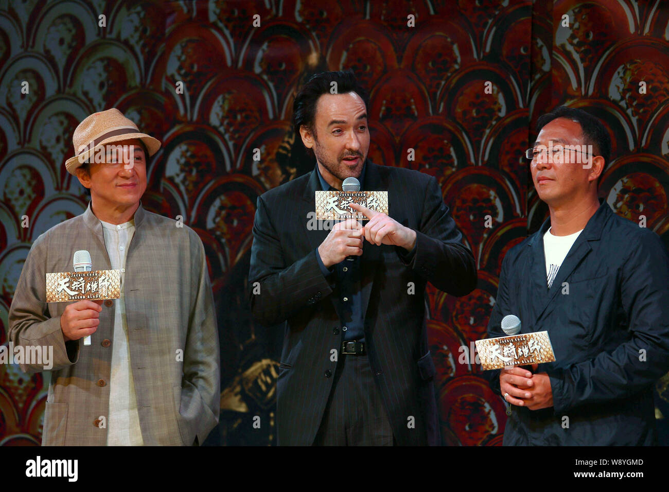 (From left) Hong Kong actor Jackie Chan, American actor John Cusack and ...