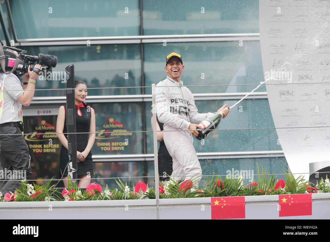 British F1 driver Lewis Hamilton of Mercedes AMG Petronas F1 Team ...